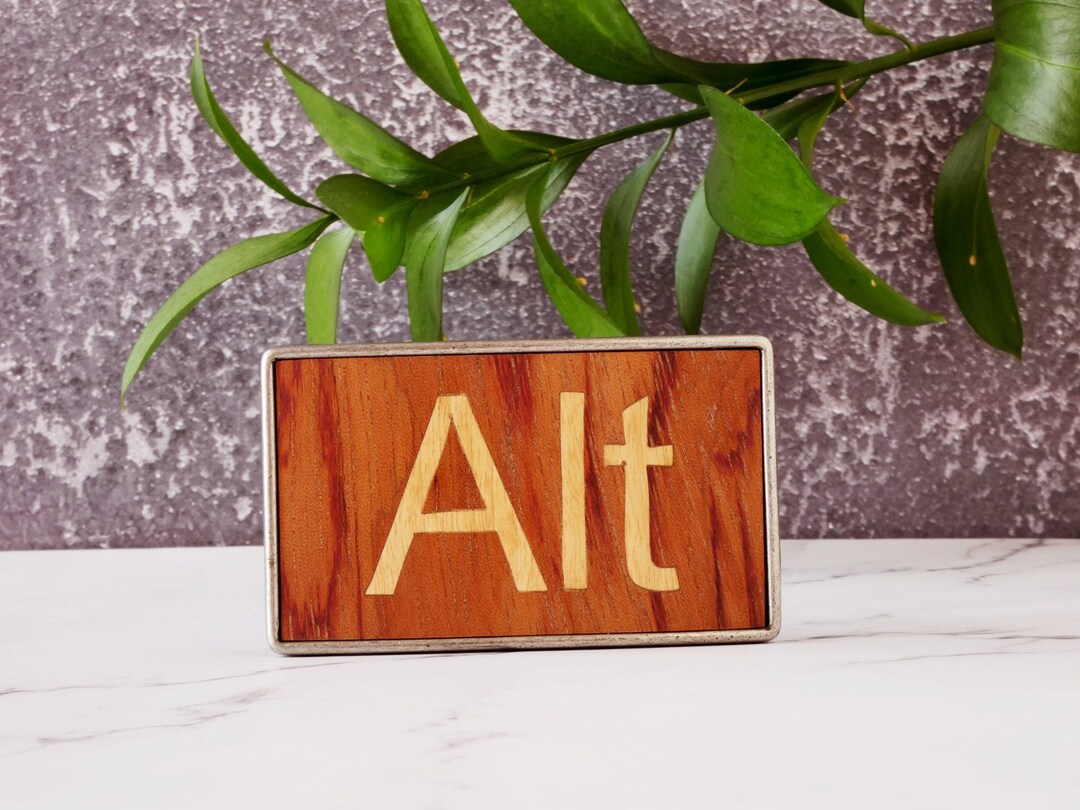 Man's Belt Buckle Alt Keycap Design Natural Wood Buckle - Etsy