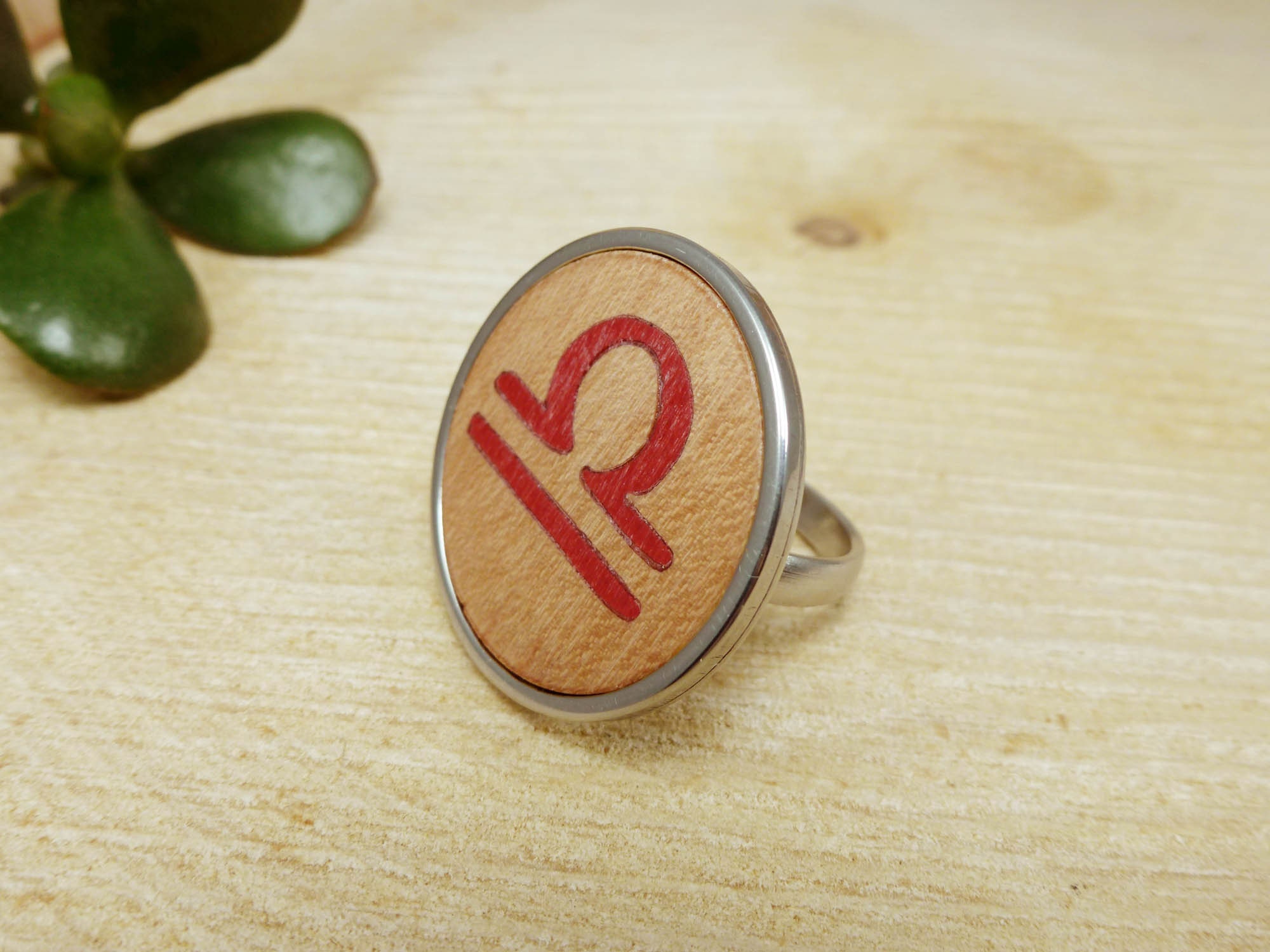 Libra Ring Women, Love Environment Ring, Libra Sign Ring, Handmade Wood ...