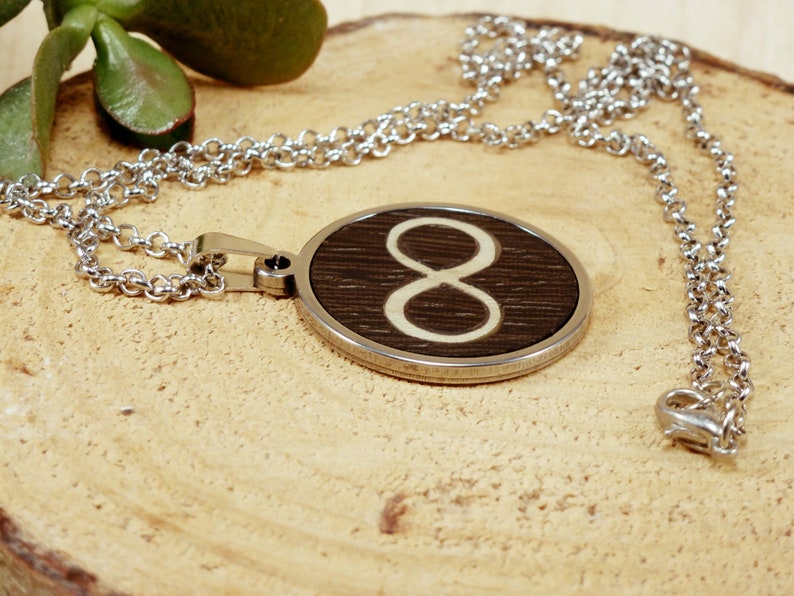 Infinity Necklace Wood Chic Accessory Wife Infinity - Etsy