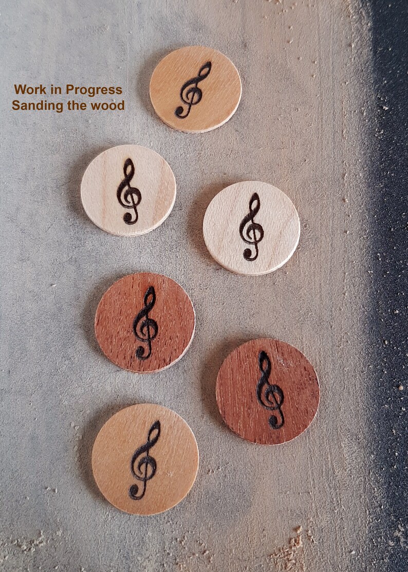 Engraved Wooden Treble Clef Necklace for Men, Handmade Violin Gifts for ...