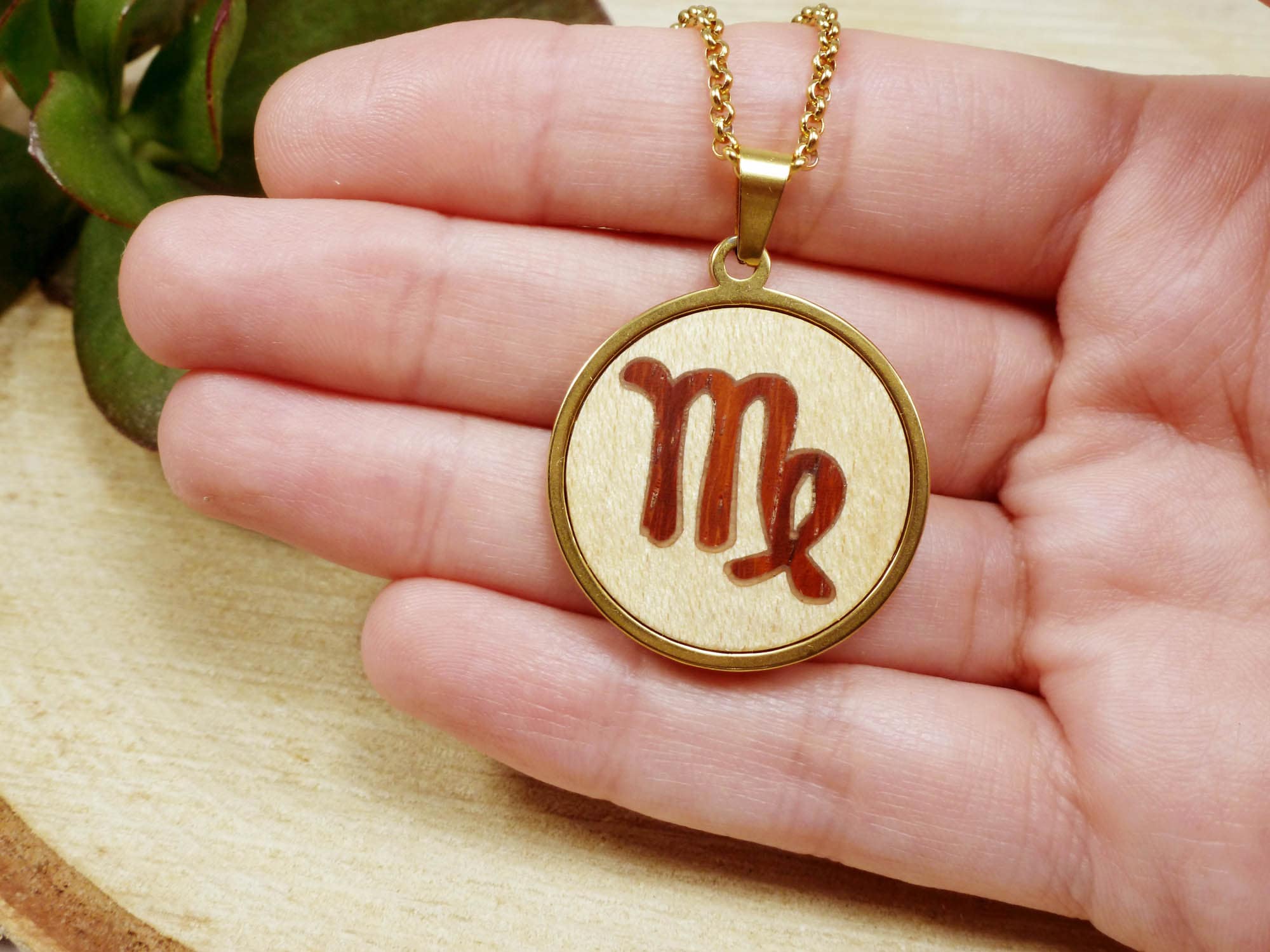 Virgo Symbol Pendant Necklace Elegant Fine Necklace Virgo - Etsy