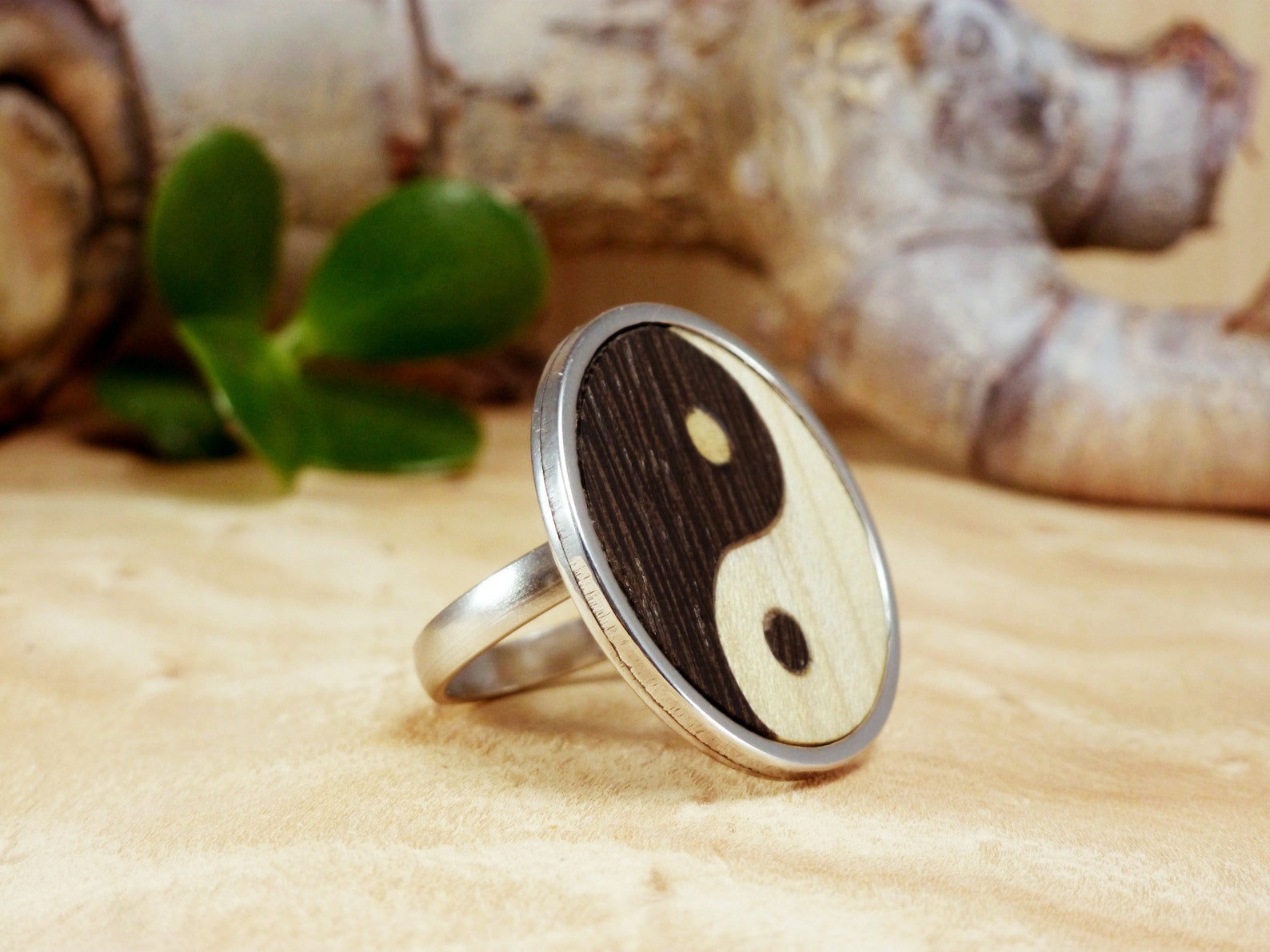 Yin Yang Ring Yin Yang Wood Ring Yin Yang Steel Ring Yin - Etsy
