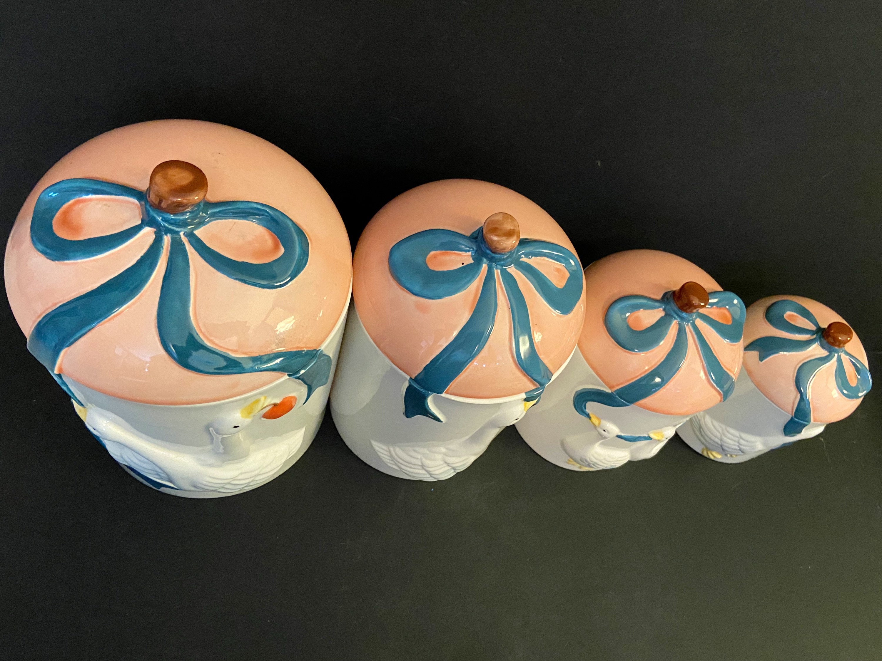 Vintage Goose Canister Set Ceramic Duck Containers Country | Etsy