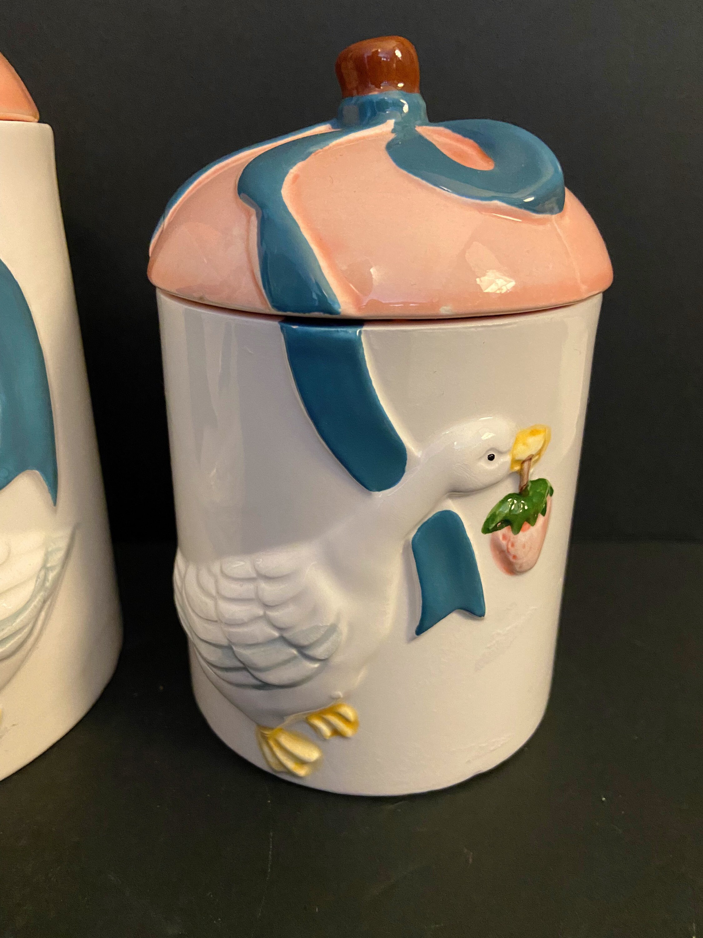 Vintage Goose Canister Set Ceramic Duck Containers Country | Etsy