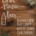 Bar Menu Sign - Etsy