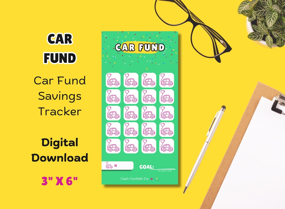 Car Fund Savings Tracker - Printable PDF - Etsy