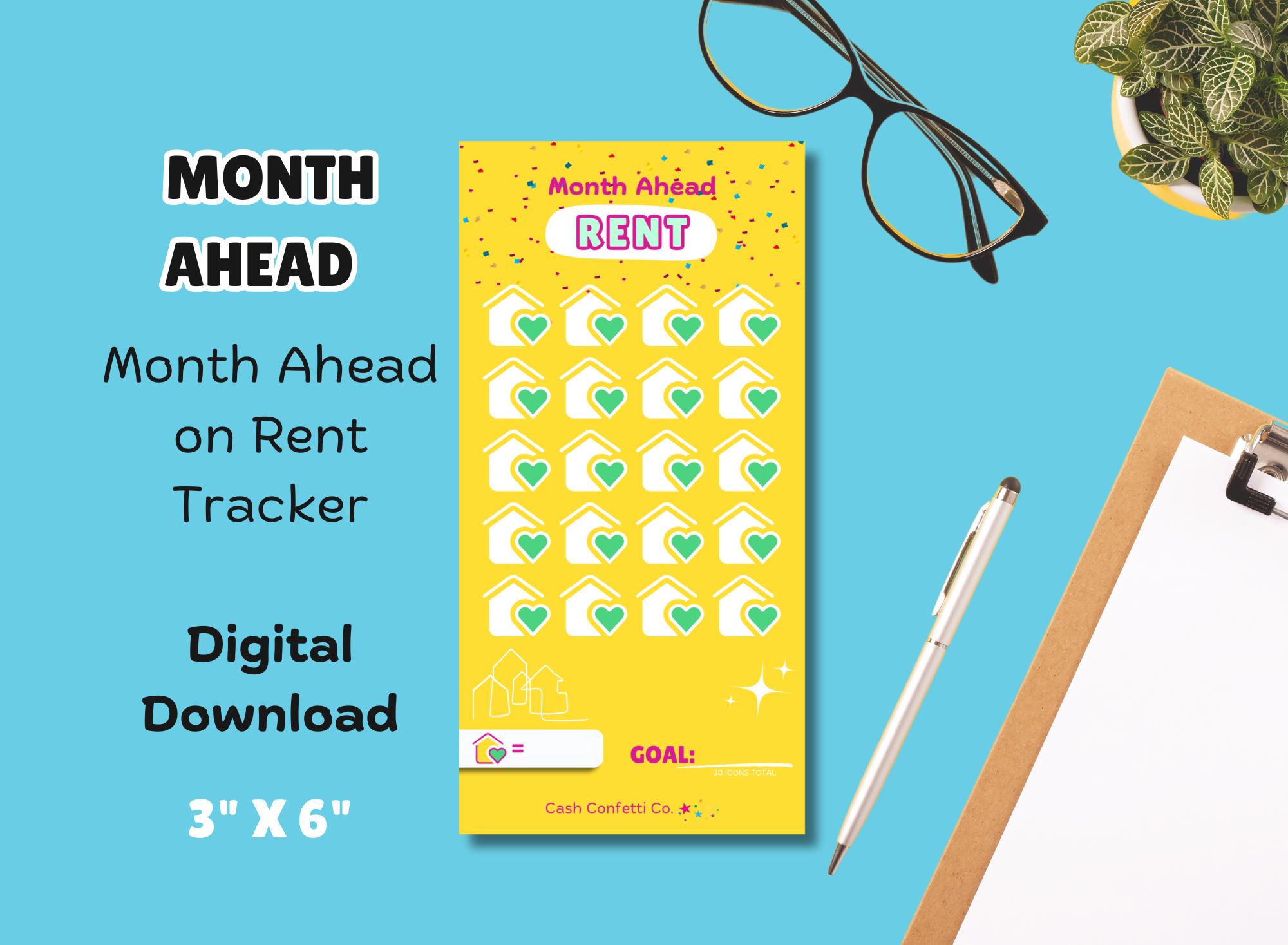 Month Ahead Rent Tracker - Printable PDF - Etsy