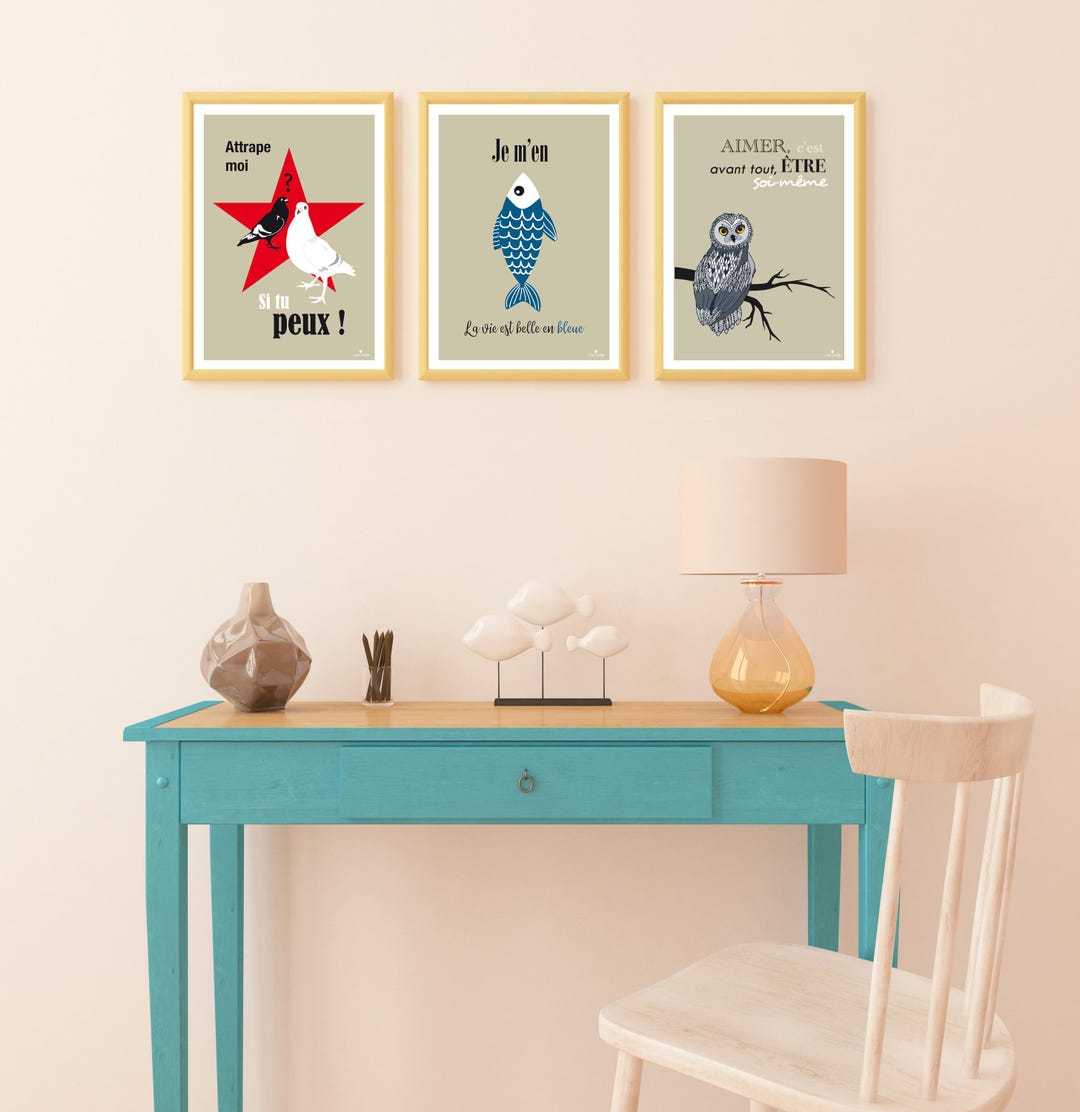 Boho Quote Poster Set – 3 Printable Posters - Affiche Citation ...