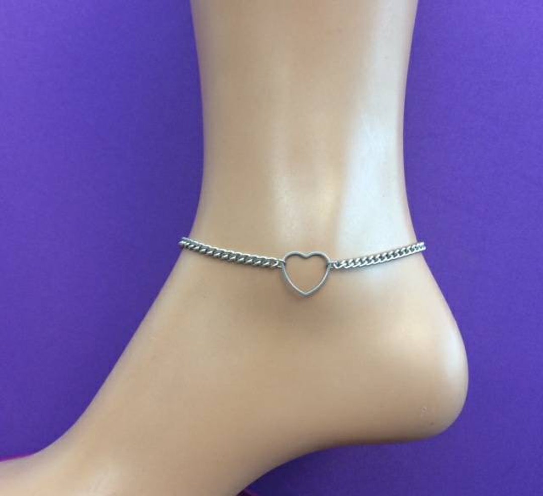 24/7 Geometric Heart (M) Submissive Anklet | Submissive Bracelet ...