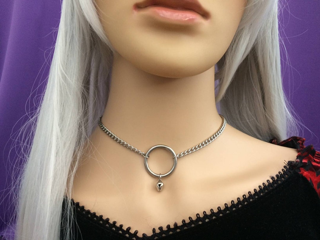 24/7 20mm Chunky O Ring & Bell Submissive Collar | Submissive Necklace ...