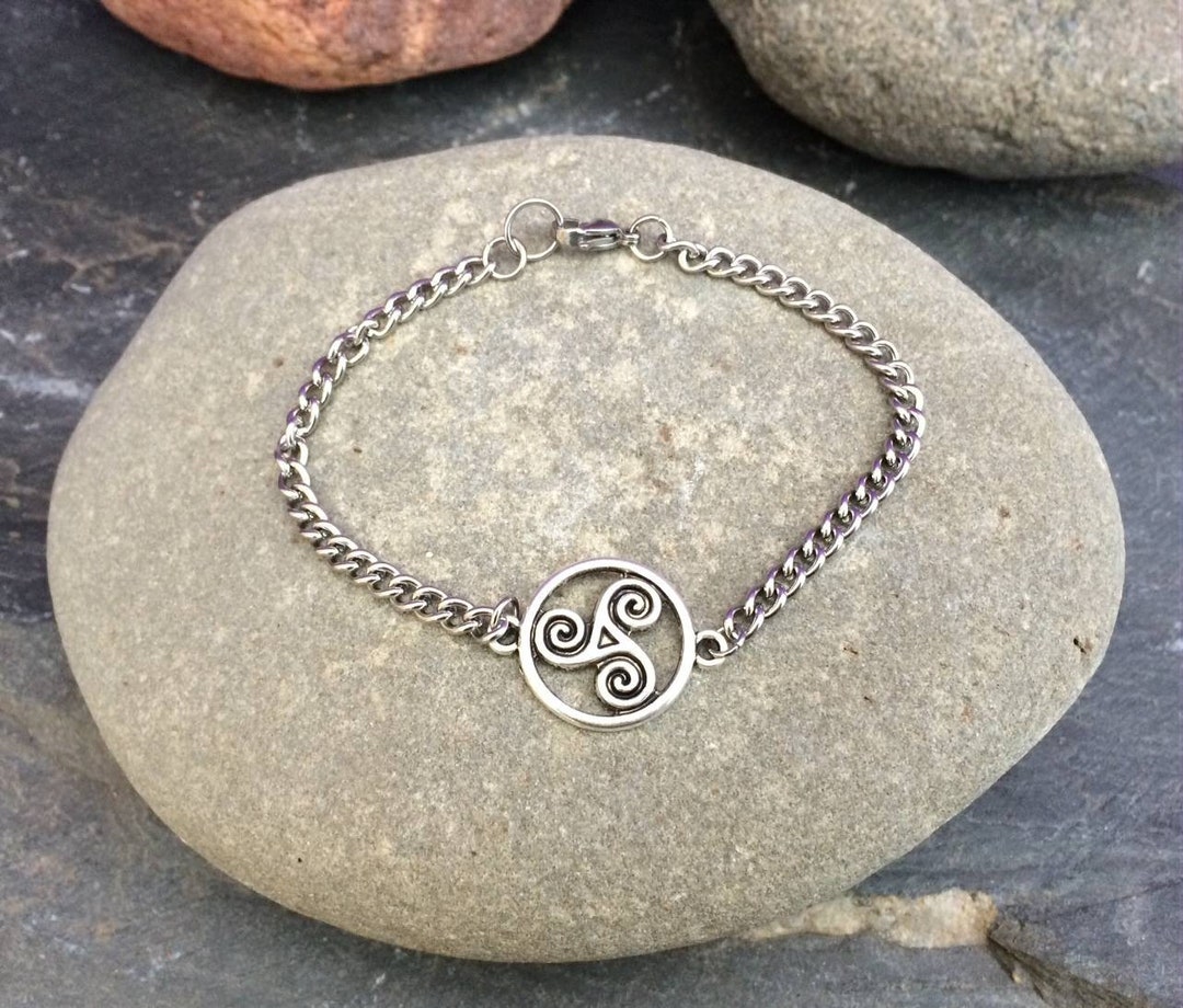Stainless Steel With Alloy Triskelion Sub Ownership Anklet or Bracelet ...