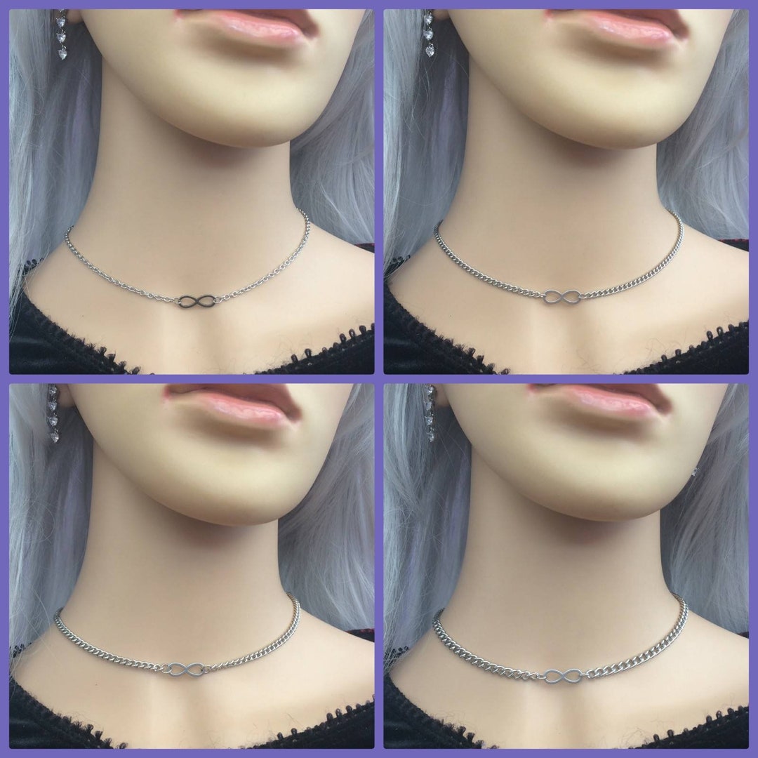 24/7 Geometric Infinity S Submissive Collar Submissive Necklace ...