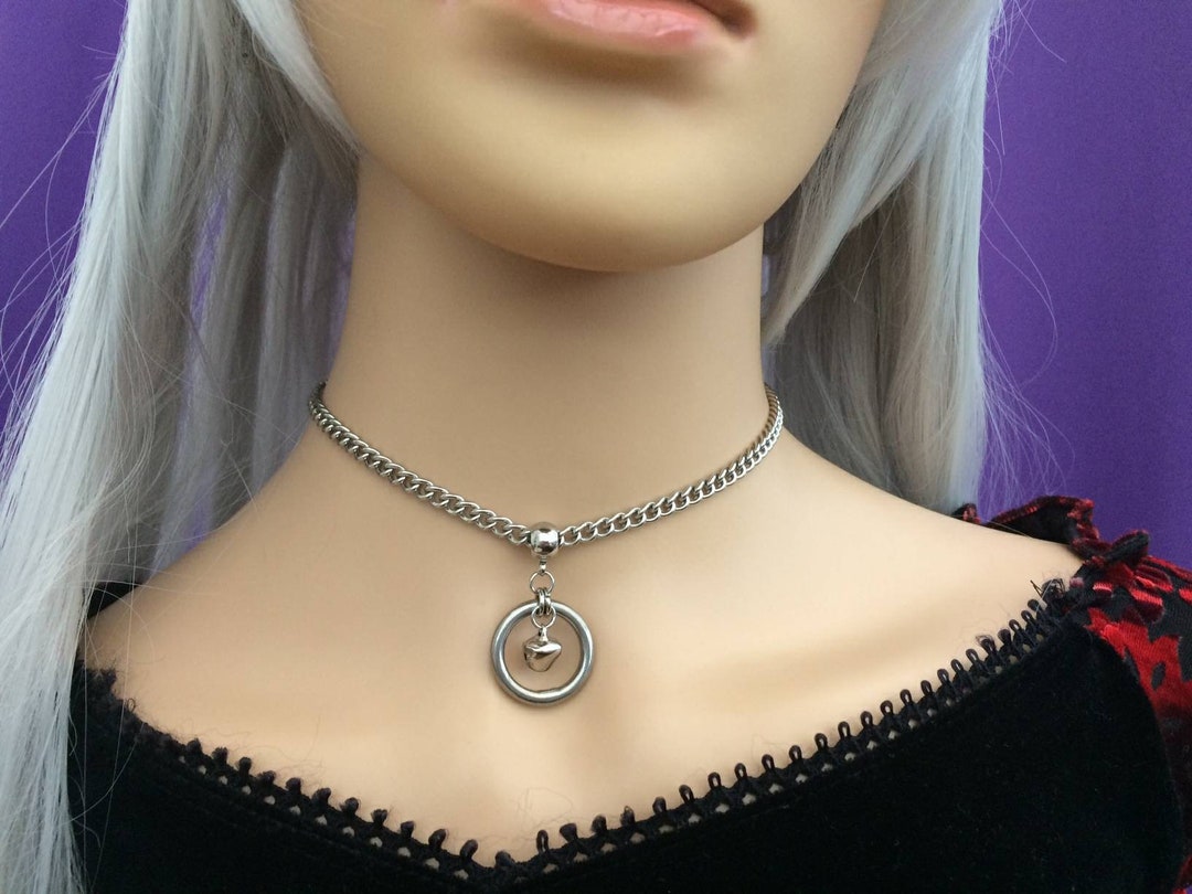 24/7 15mm Chunky O Ring & Bell Submissive Collar | Submissive Necklace ...