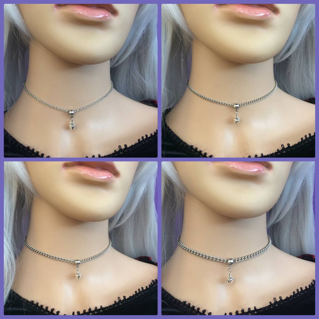 Stainless Steel With 8mm Bell Sub Collar | Sub Necklace | Discreet BDSM ...