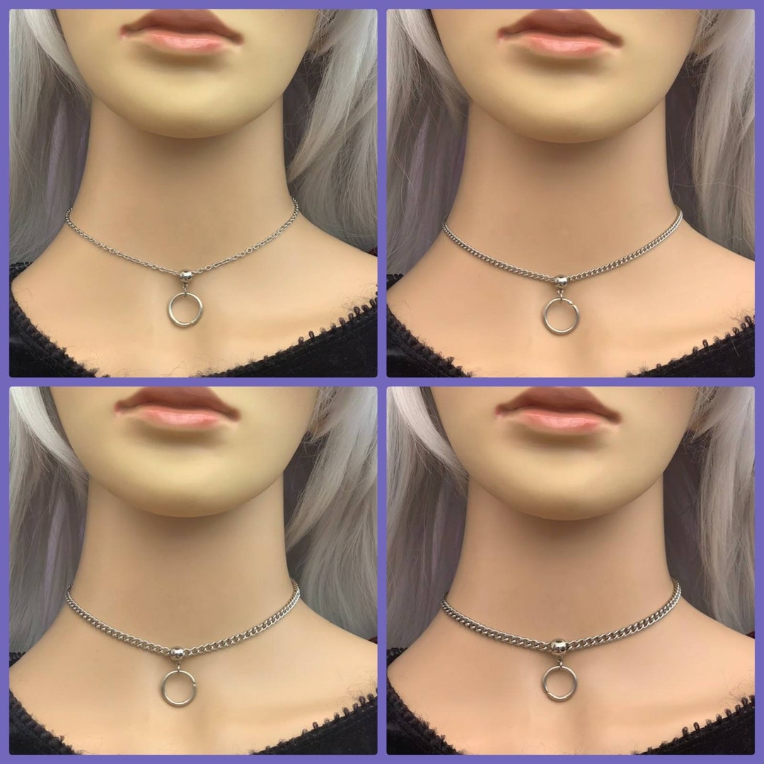 Stainless Steel with 12mm O Ring Submissive Collar | Submissive ...
