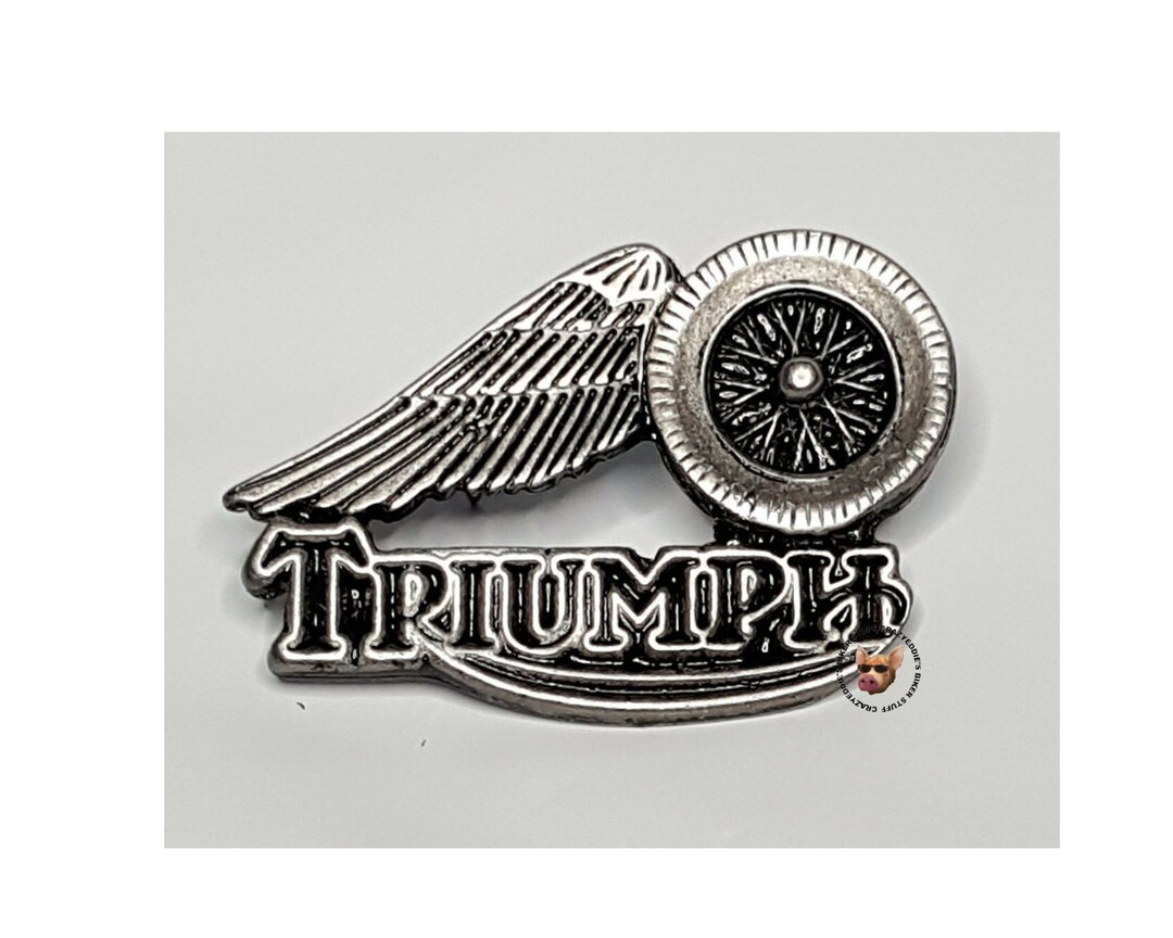 Triumph Motorcycle Wheel and Wing Vest Pin Made in the USA - Etsy