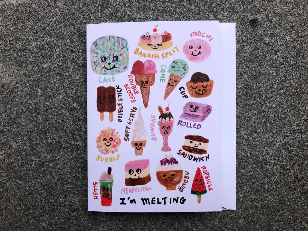 I'm Melting Card - Etsy