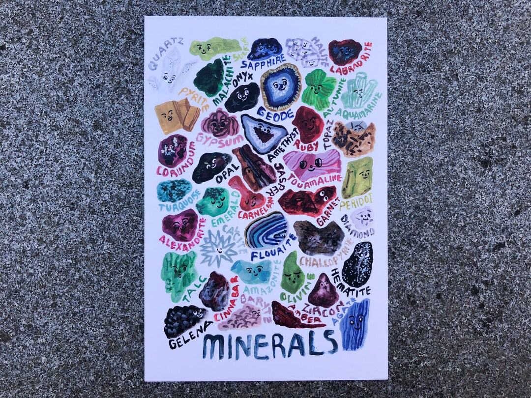 Minerals Mini Posters /6x9 Poster/ Art Print/ Super Premium Paper 32pt ...