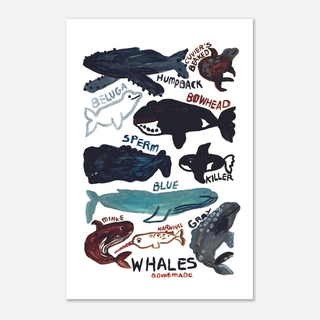 Whales Poster - Etsy