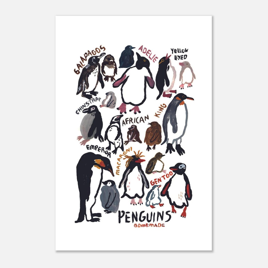 Penguins Poster - Etsy