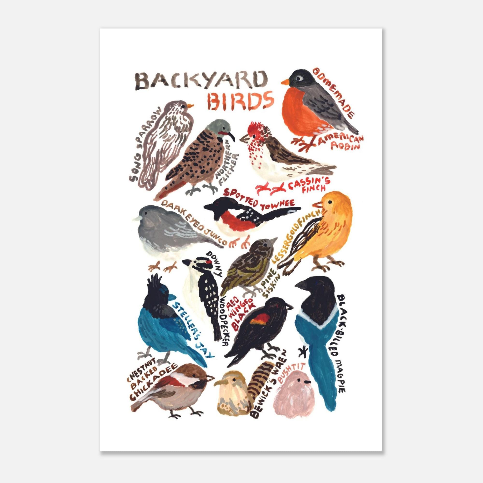 Poster degli uccelli del cortile - Etsy Italia