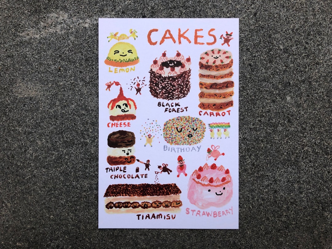 Cakes Mini Posters /6x9 Poster/ Art Print/ Super Premium Paper 32pt ...