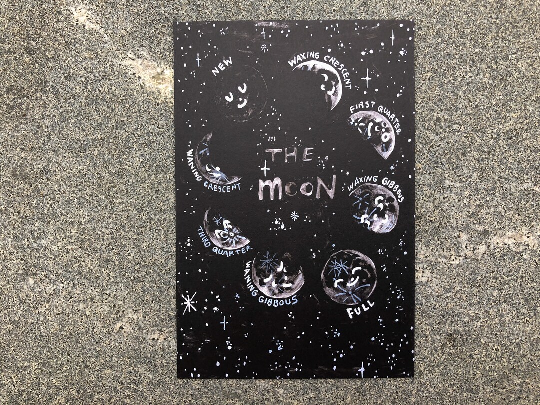 Moon Mini Posters /6x9 Poster/ Art Print/ Super Premium Paper 32pt ...