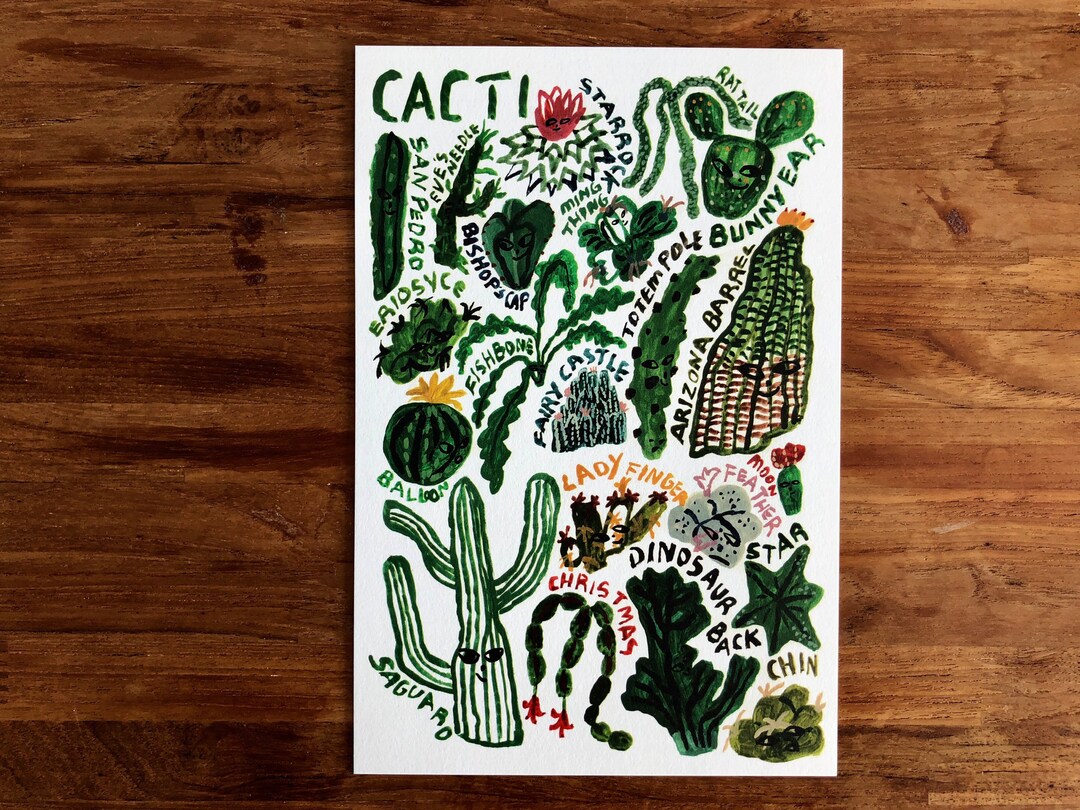 Cacti Mini Posters /6x9 Poster/ Art Print/ Super Premium Paper 32pt ...