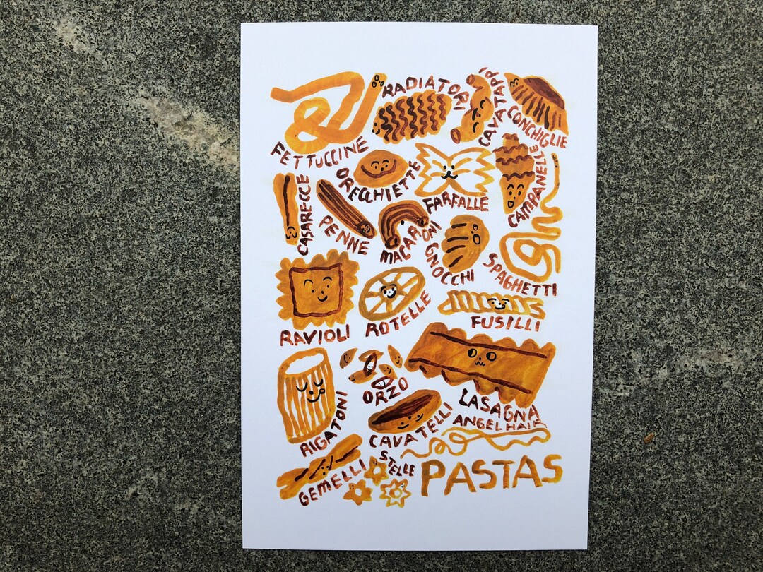 Pastas Mini Posters /6x9 Poster/ Art Print/ Super Premium Paper 32pt ...