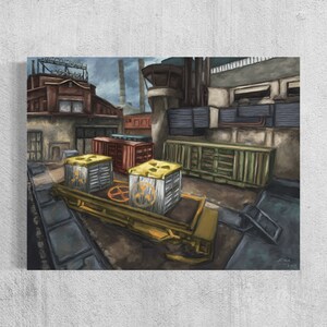CSGO Train Landscape Oil Painting CSGO Merch Postcard CS2 Gaming Poster ...