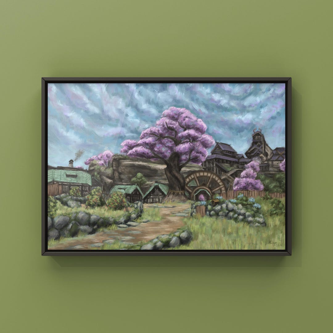 Genshin Impact Inazuma City Oil Painting | Gaming Poster | Genshin Art ...