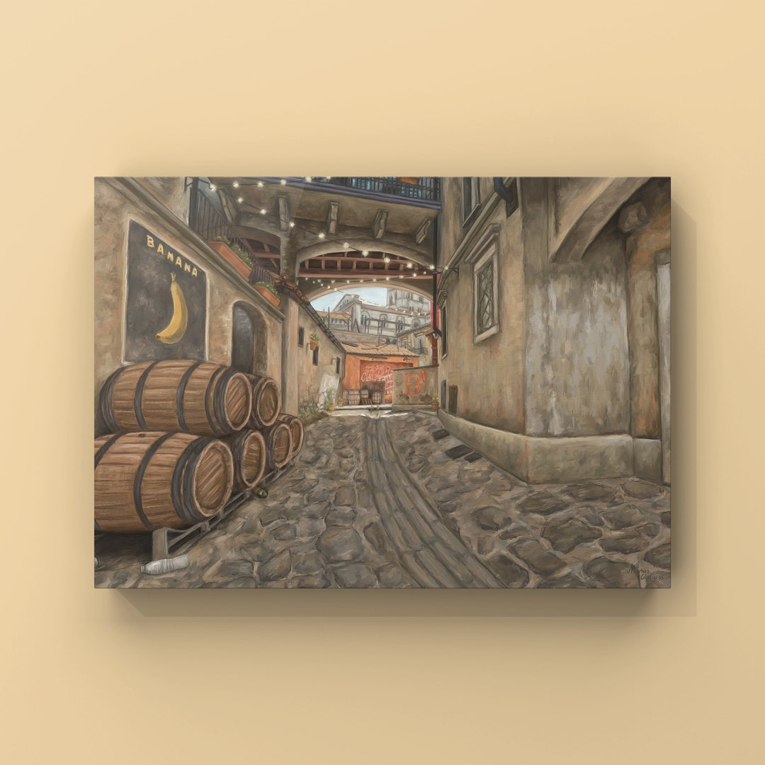 CS2 Inferno Banana Landscape Oil Painting | CSGO Merch | CSGO Art | CS2 Gaming Poster | Art ...