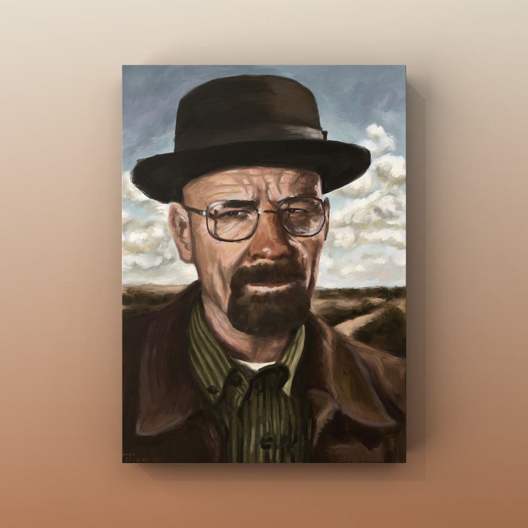 Breaking Bad Walter White Oil Portrait | Better Call Saul Print | TV ...
