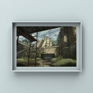 CSGO Aztec Landscape Oil Painting CSGO Merch Postcard CS2 Gaming Poster ...