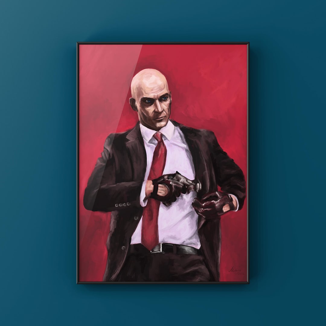 Hitman Agent 47 Oil Painting Art Print | Hitman Art | Hitman II & III ...