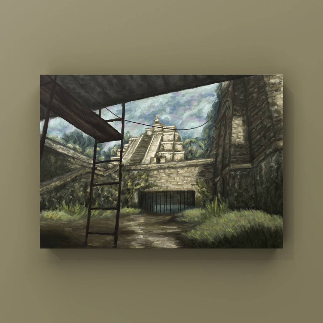 CSGO Aztec Landscape Oil Painting CSGO Merch Postcard CS2 Gaming Poster ...