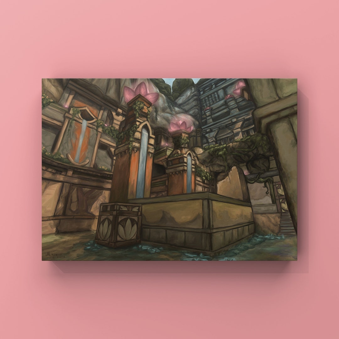 Valorant Lotus Oil Painting Art Print 8.5x11 Inch Valorant Merch Gaming ...