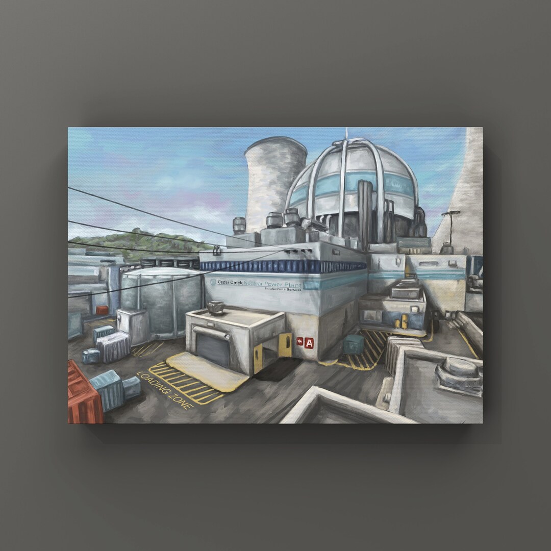CSGO Nuke Landscape Oil Painting CSGO Merch Postcard CS2 Gaming Poster ...