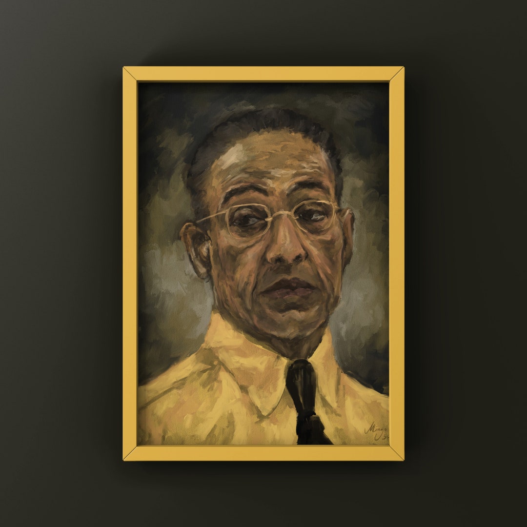 Breaking Bad Gus Fring Oil Portrait Better Call Saul Print TV Series ...