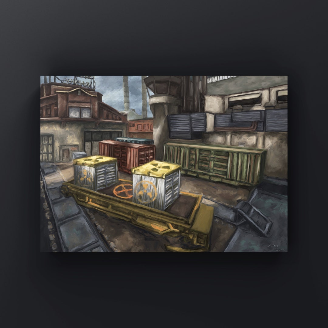 CSGO Train Landscape Oil Painting CSGO Merch Postcard CS2 Gaming Poster ...