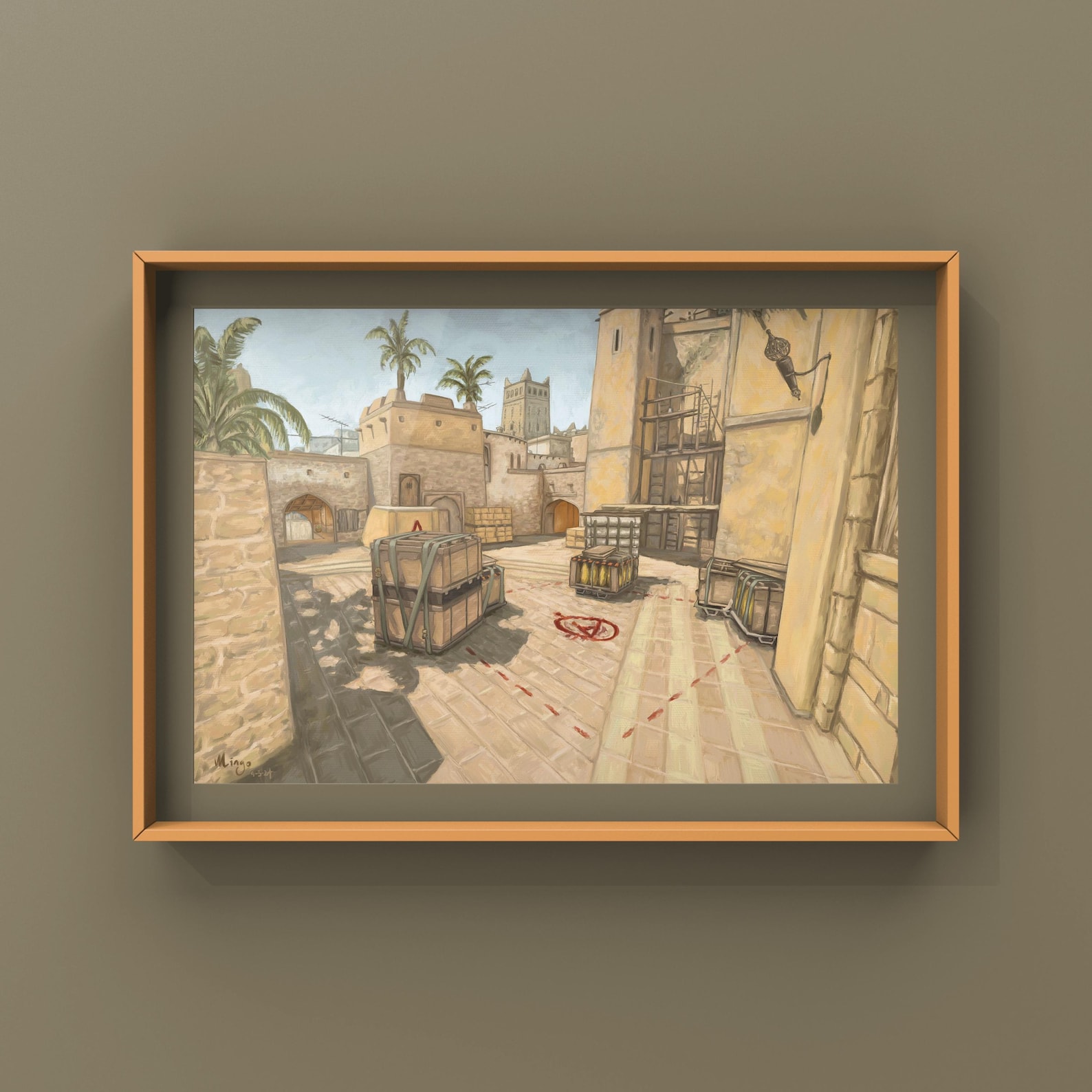 CS2 Mirage Landscape Oil Painting | CSGO Merch | CSGO Art | CS2 Gaming ...