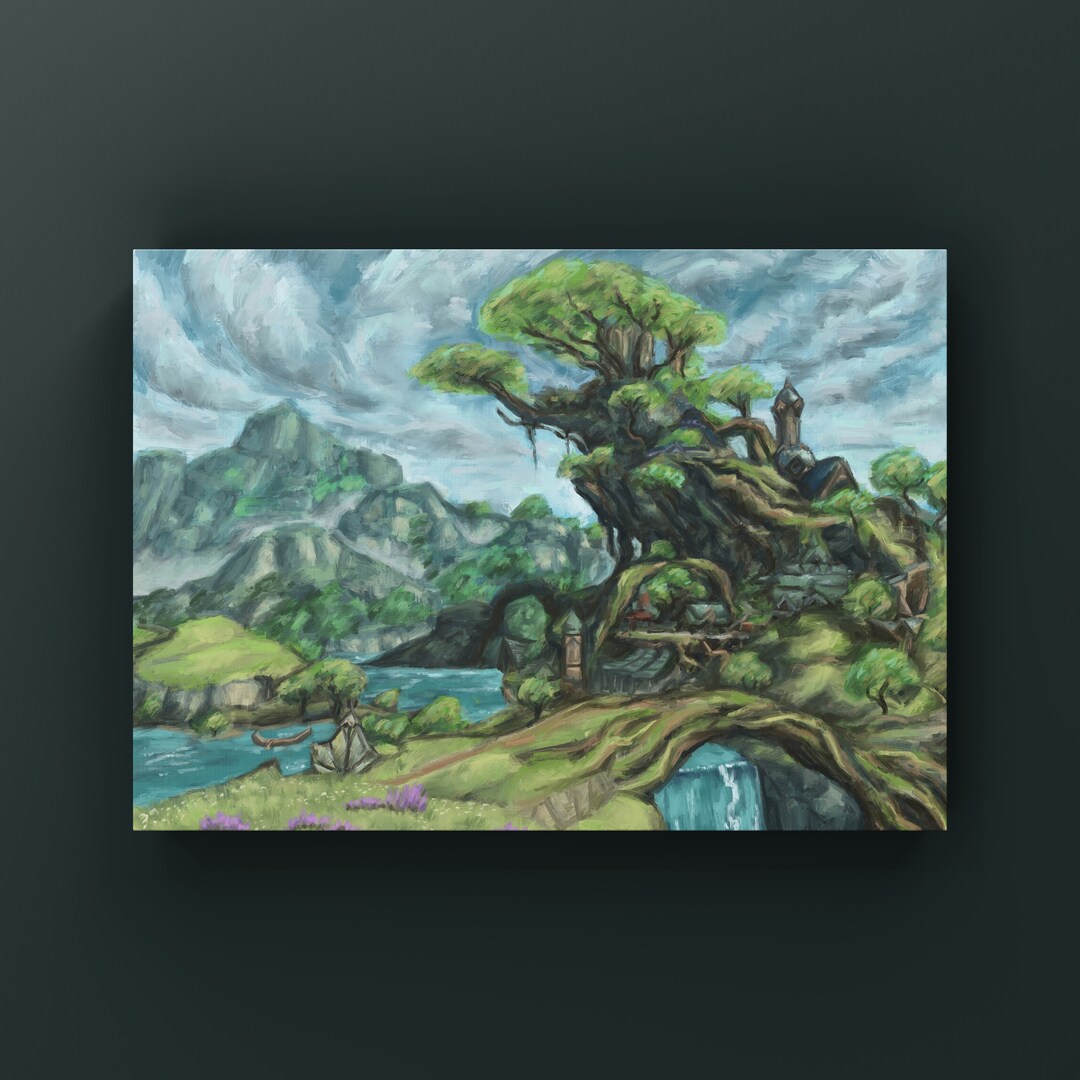 Genshin Impact Sumeru City Oil Painting Gaming Poster Genshin Art ...