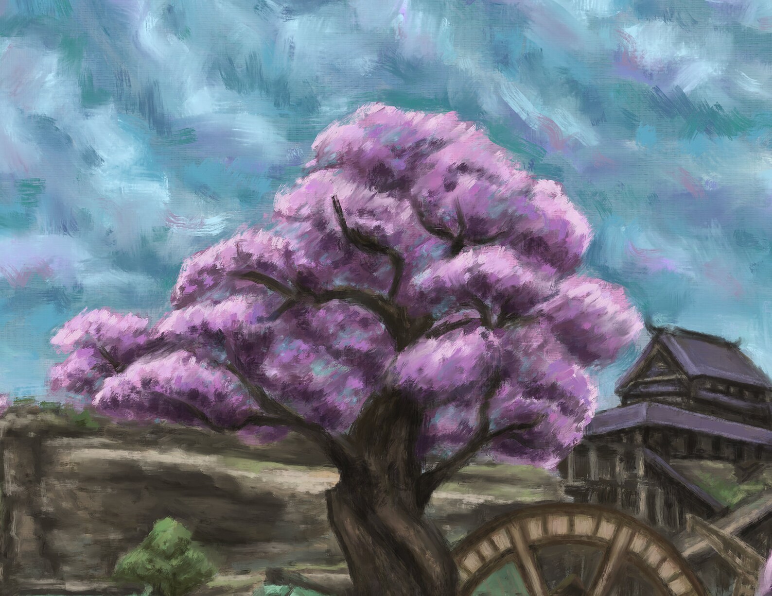 Genshin Impact Inazuma City Oil Painting Gaming Poster - Etsy