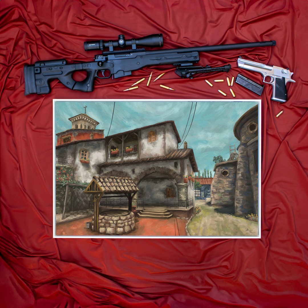 Counter Strike Inferno Landscape Canvas Oil Painting CSGO Merch CS2 ...