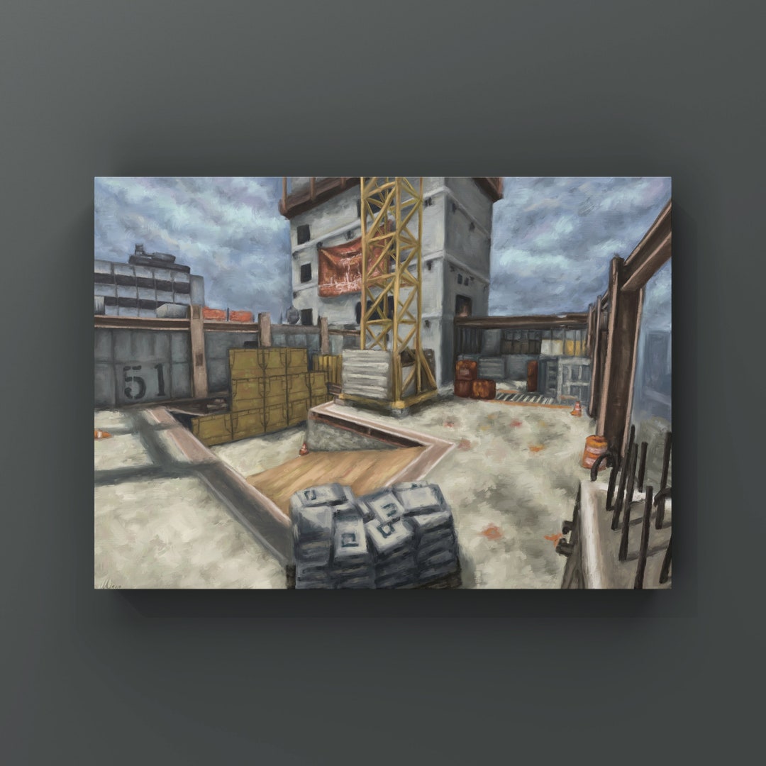 CSGO Vertigo Landscape Oil Painting CSGO Merch Postcard CS2 Gaming ...