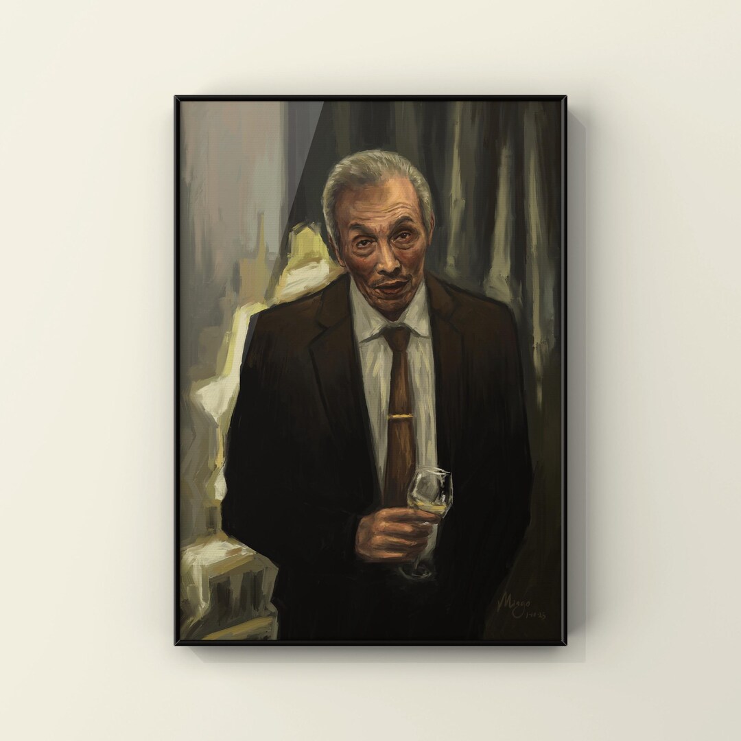 Squid Game Art Print | Netflix Squid Game Painting | Oh Il-nam Portrait ...