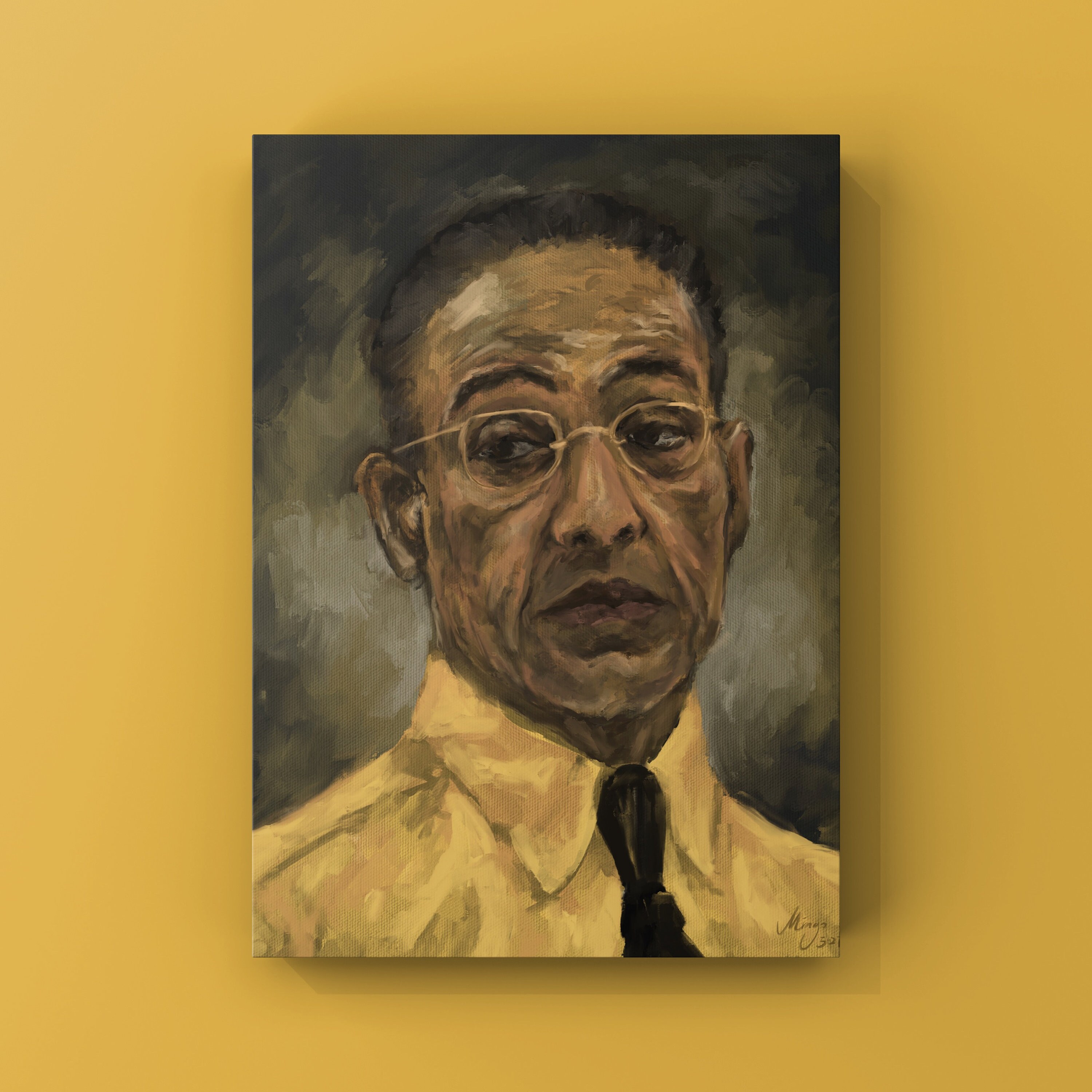 Breaking Bad Gus Fring Oil Portrait Better Call Saul Print - Etsy