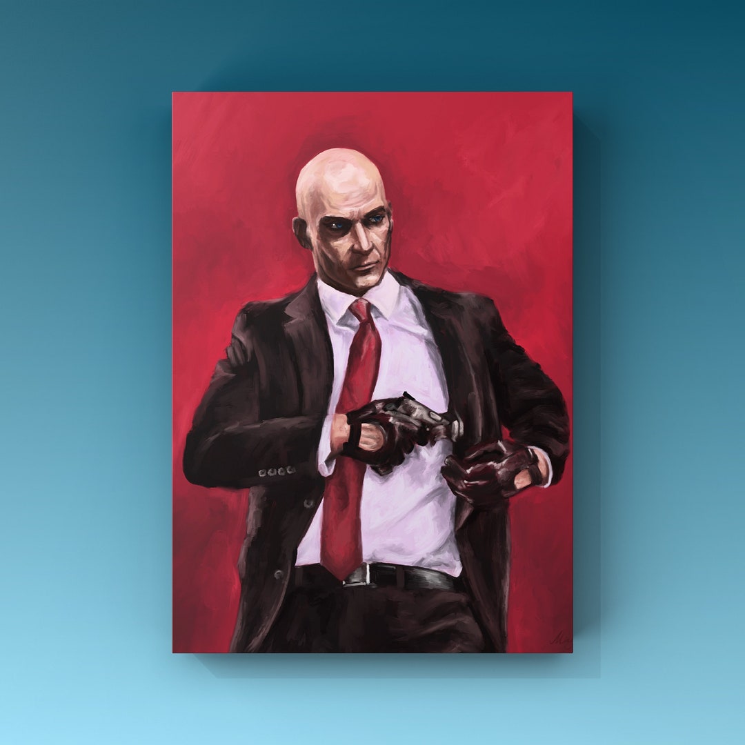 Hitman Agent 47 Oil Painting Art Print Hitman Art Hitman II & III ...
