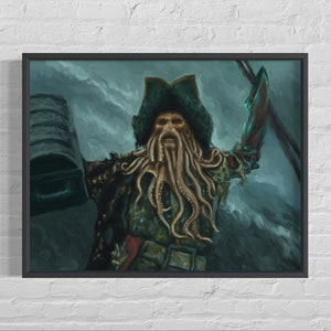 Davy Jones Pirates of the Caribbean Art Print | Davy Jones Portrait ...