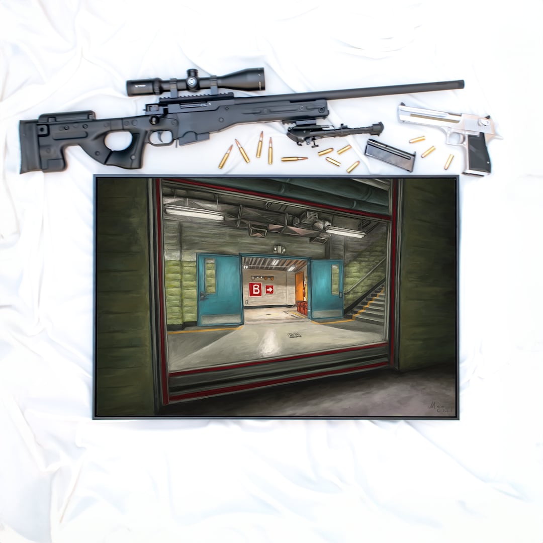 Counter Strike Nuke Landscape Canvas Oil Painting CSGO Merch CS2 Gaming ...